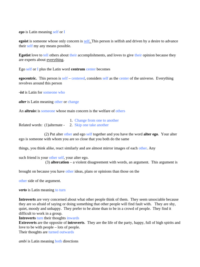 Word Power 3 Notes (Key) | PDF | Self | Social Science