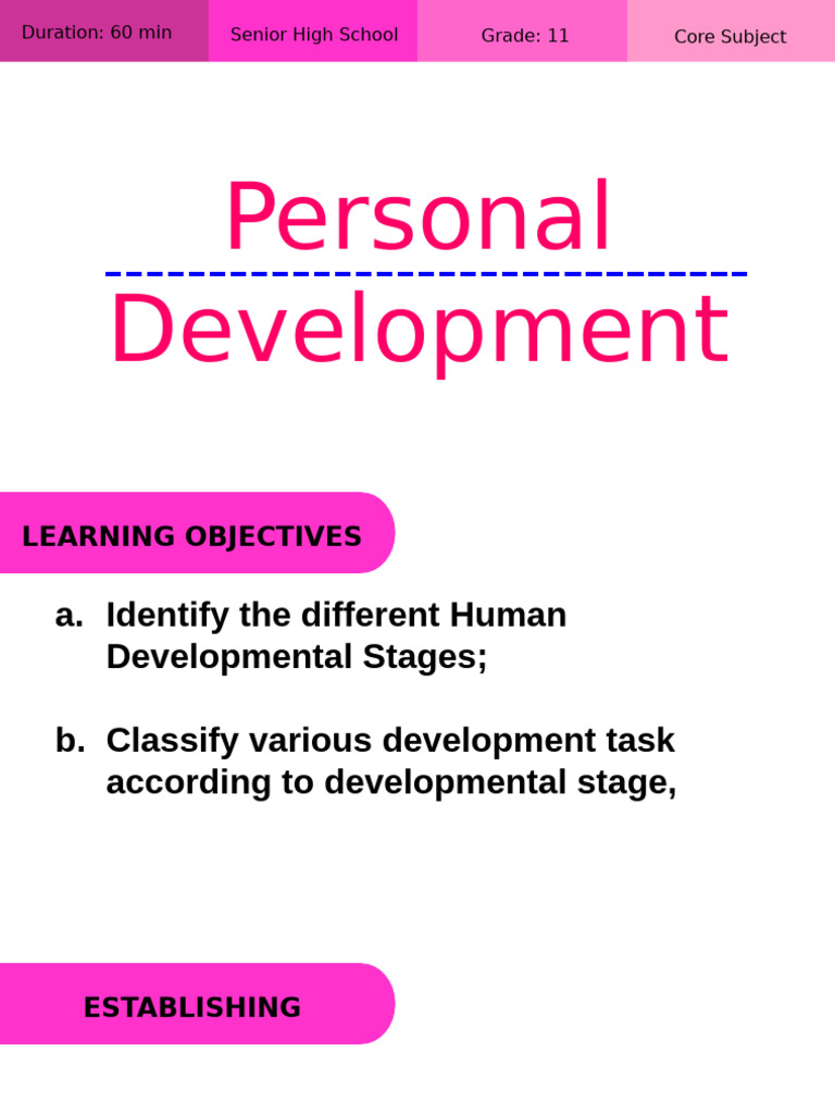 A PPT in Perdev Sy 2024 2025 Week 4 Lesson 6 | PDF | Developmental ...