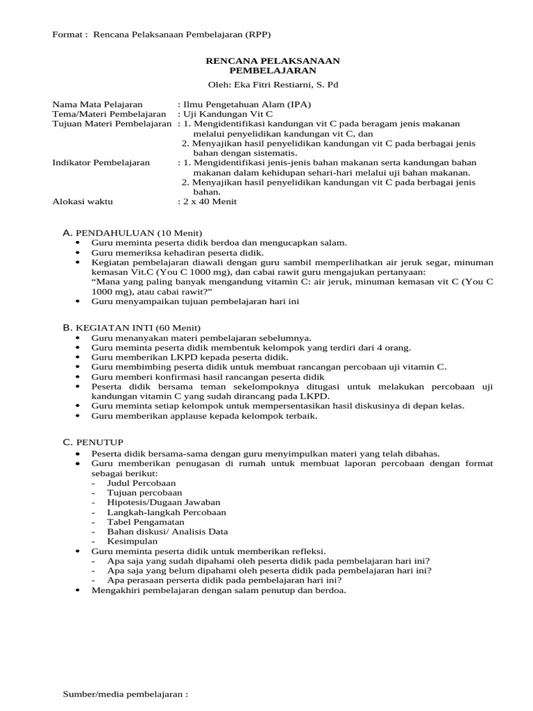 Format RPP CGP 11 REGULER | PDF