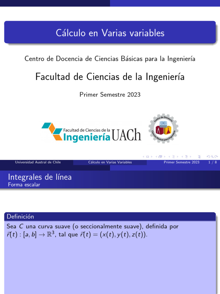 Integrales de Linea CVV UACH | PDF