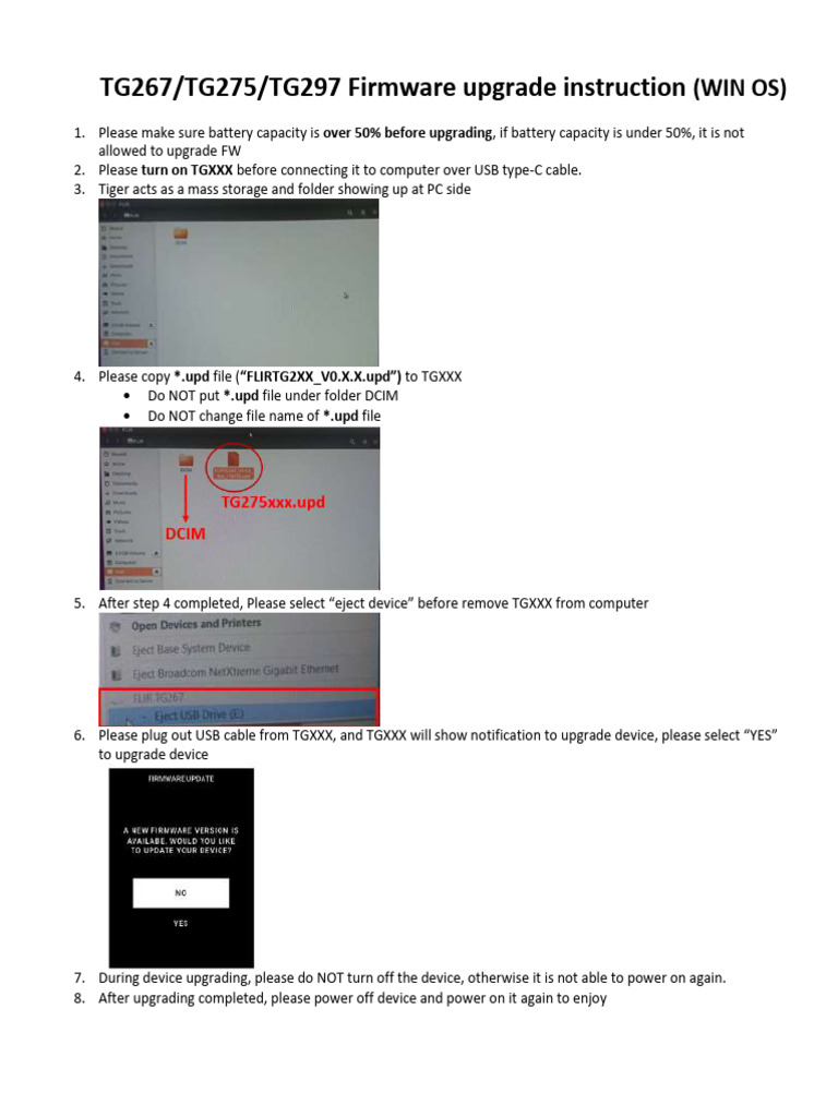 TIGER FW Upgrade Instruction-WINDOWS | PDF