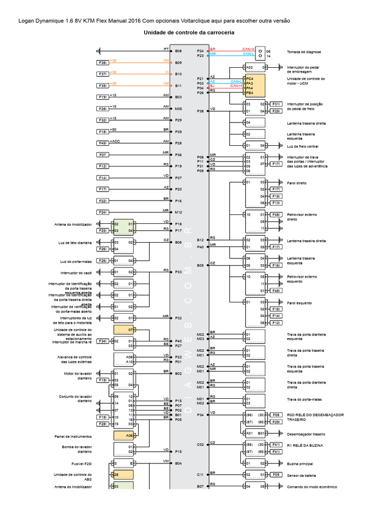 Manual Renault Logan 1.6 8v k7m Ems 3120 2016 2018 Fusibles y Reles Uch | PDF