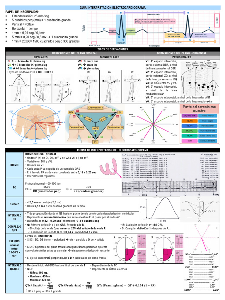 Guia Interpretacion Electrocardiograma | PDF