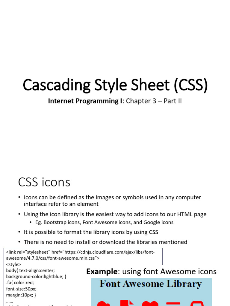 Web - Chapter 3 Part II - CSS | PDF