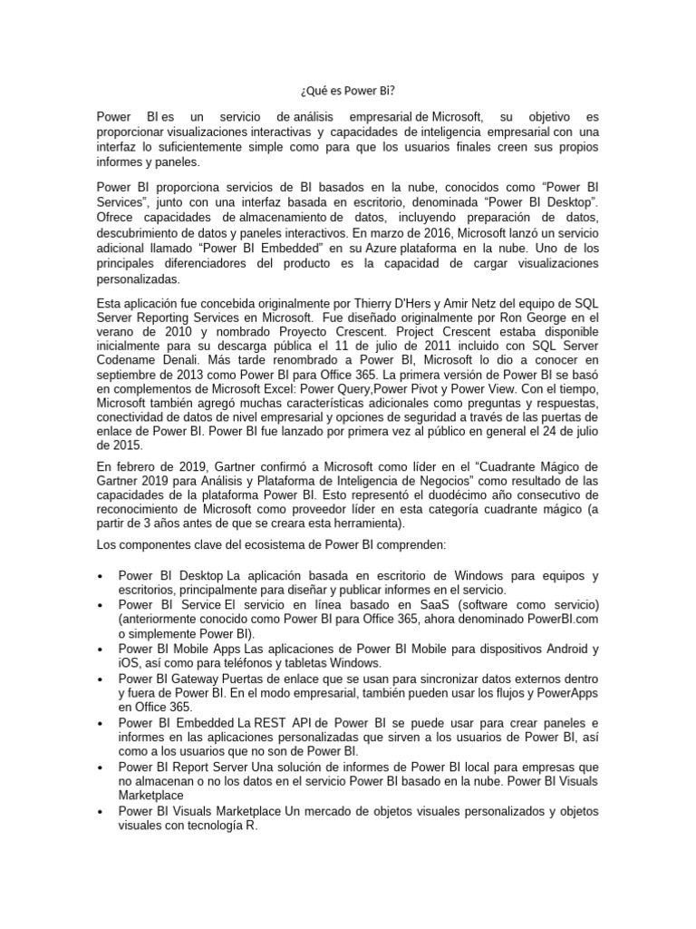 Qué es Power Bi | PDF