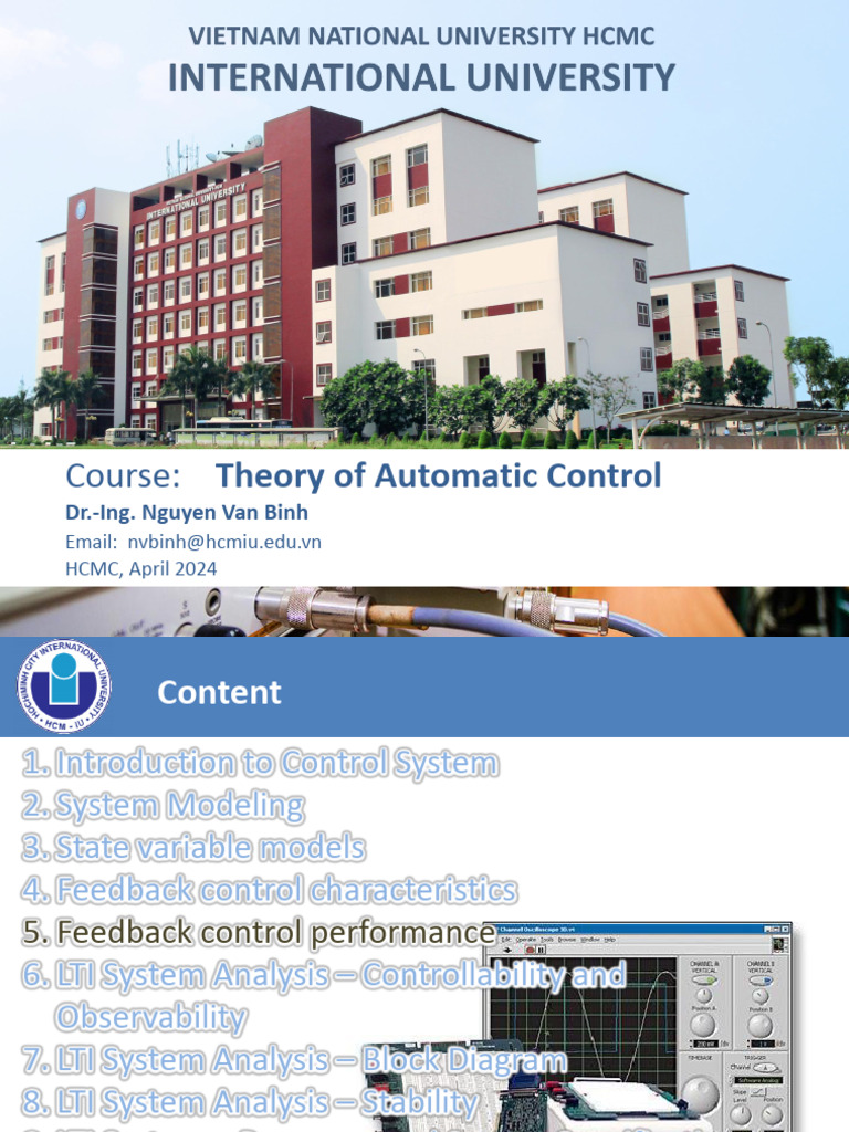 Theory of Automatic Control 5 - Feedback Control Performance | PDF