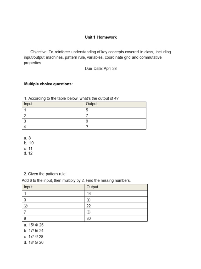 Unit 1 Homework: Input Output | PDF
