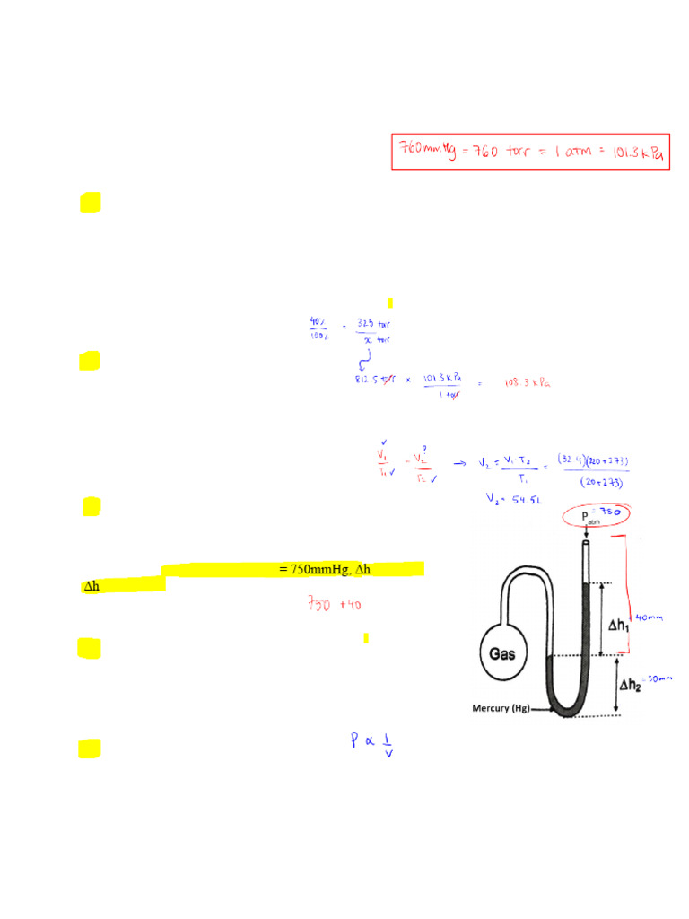 G11 Chemistry - Class 14-15 HW | PDF
