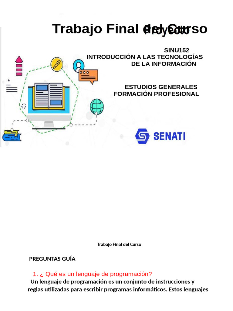 TRABAJOFINAL INTRODUCCIÓN A LAS TECNOLOGÍAS | PDF