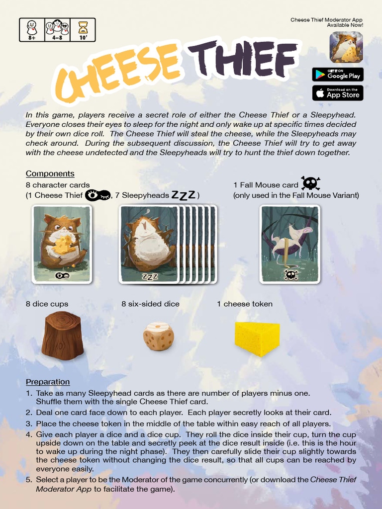 Cheese Thief Game Rules Explained | PDF | Gaming | Games & Activities