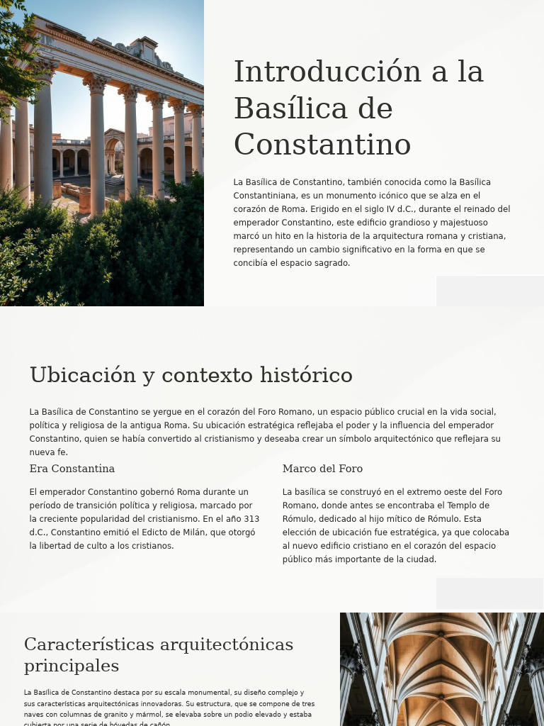 Basilica de Contantino Historia I | PDF