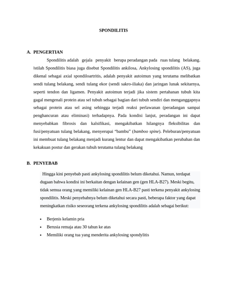 SPONDILITIS | PDF