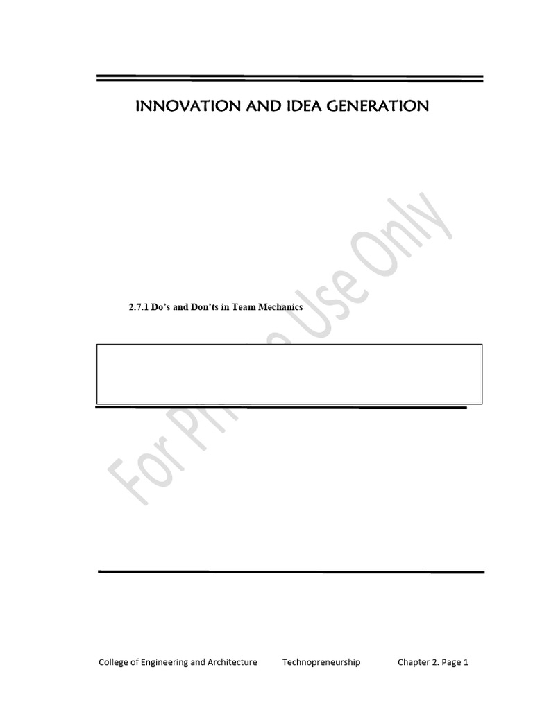 Chapter 2 Innovation And Idea Generation Pdf