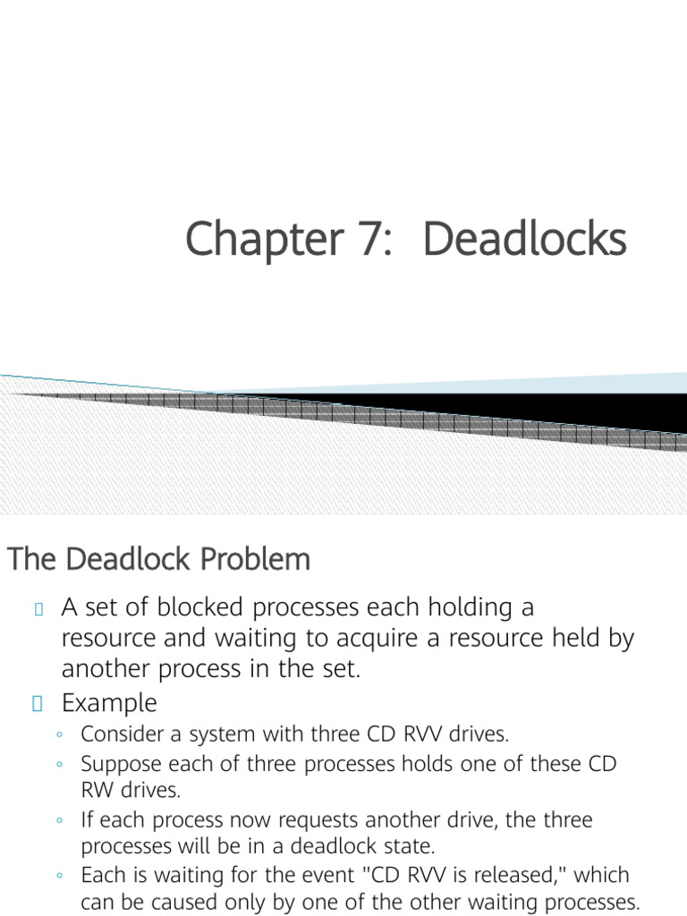 Chapter 7 - Deadlocks | PDF