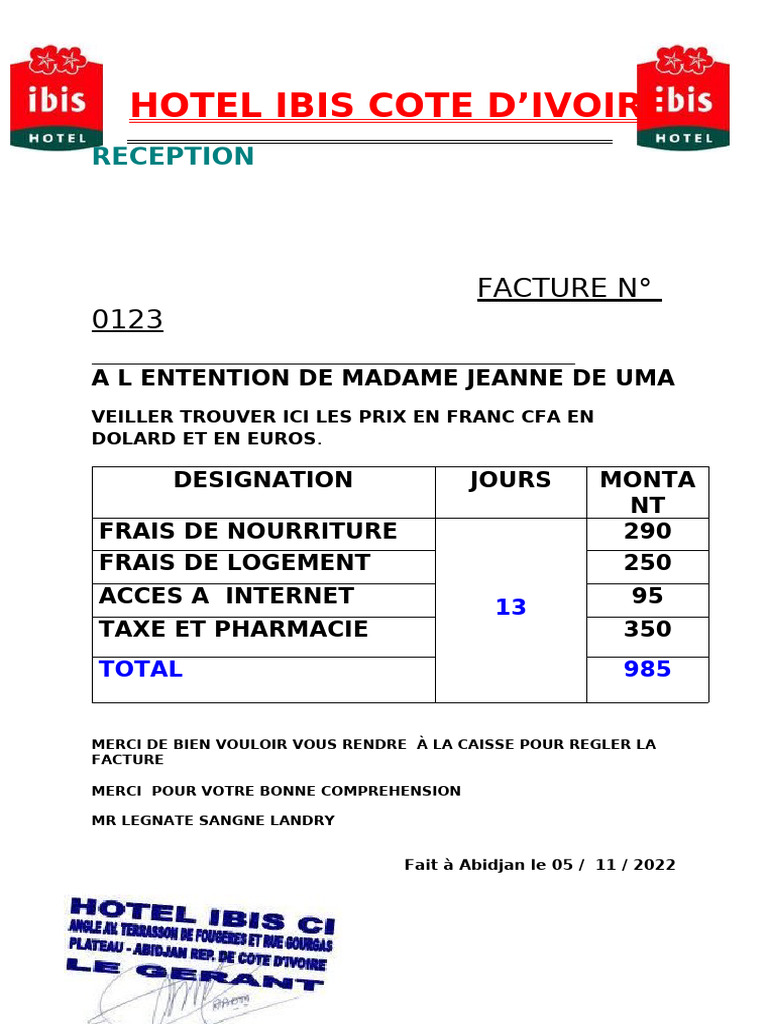 Facutre D'ibis | PDF