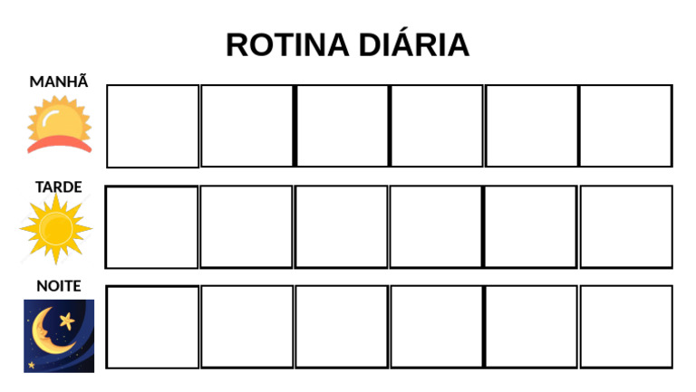 ROTINA DIARIA - Manha-Tarde-Noite | PDF