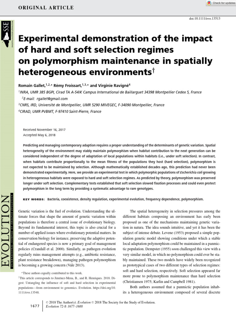 Heterogeneous Environments - Evolution | PDF