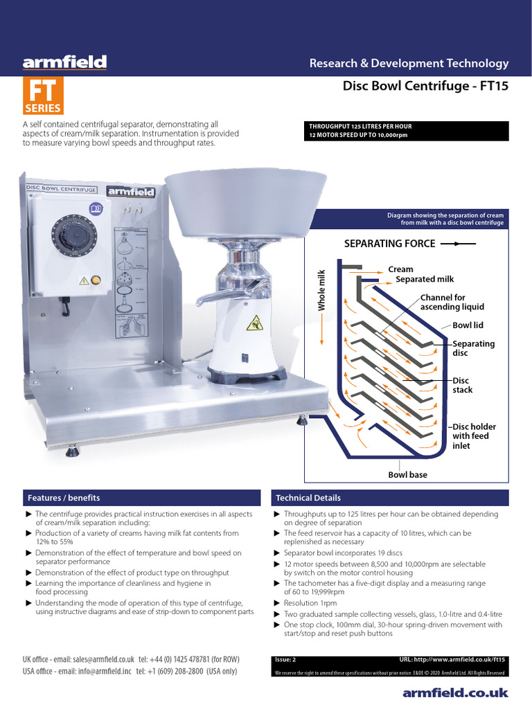 Armfield FT15 Datasheet V1a Web | PDF