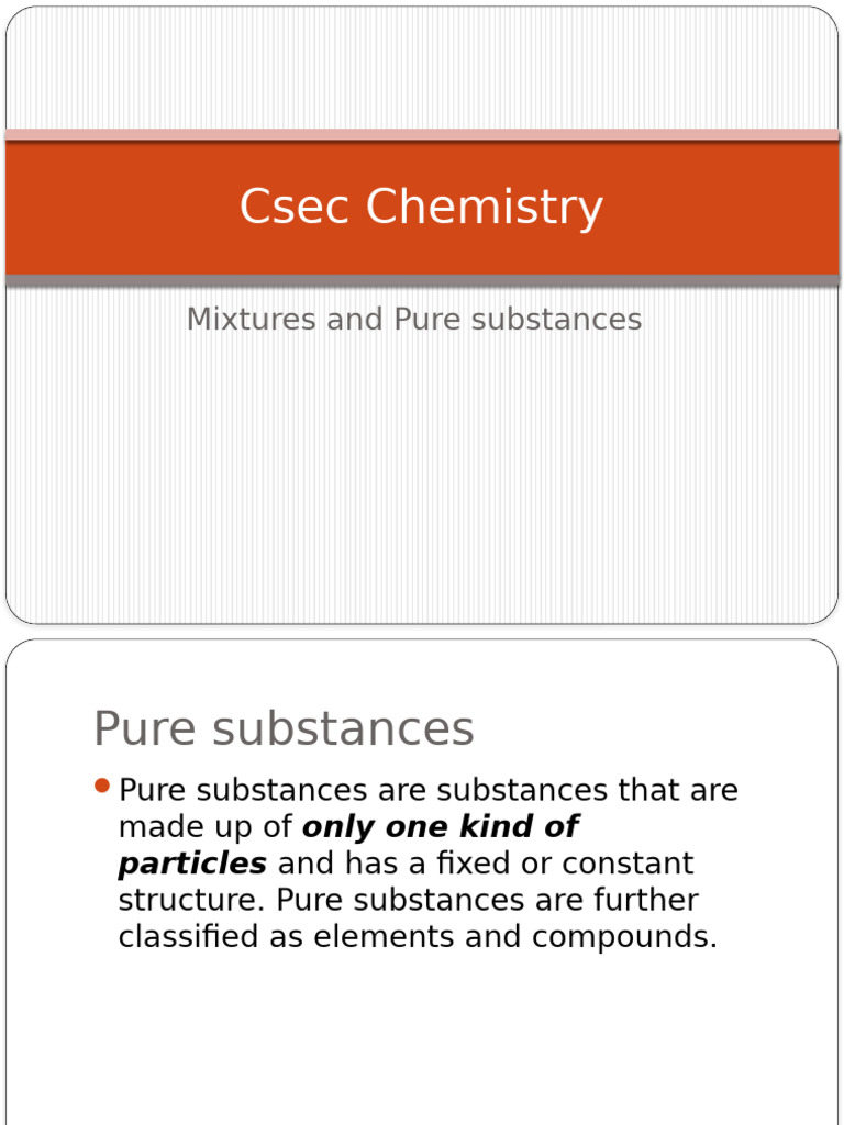 Csec Chemistry | PDF