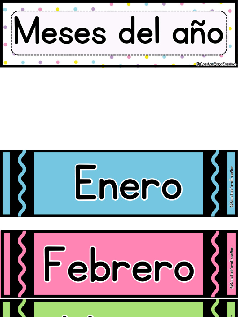 Meses Del Año Hoja Crayola | PDF