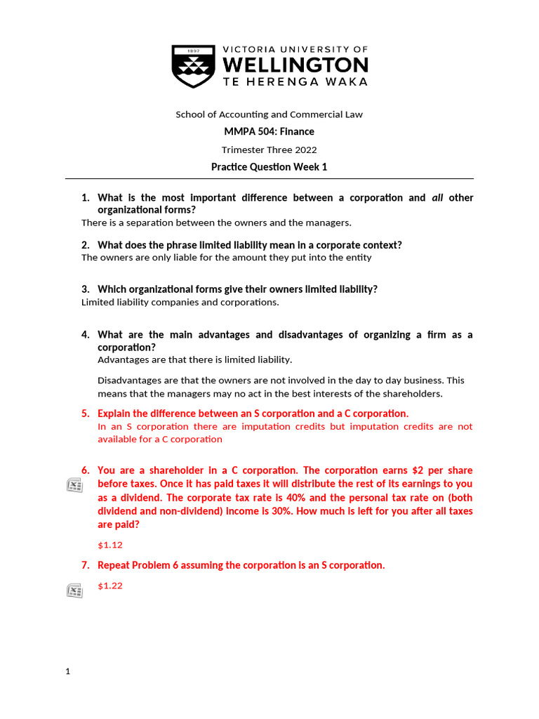 MMPA 504 Practice Questions - Week 1 STD | PDF