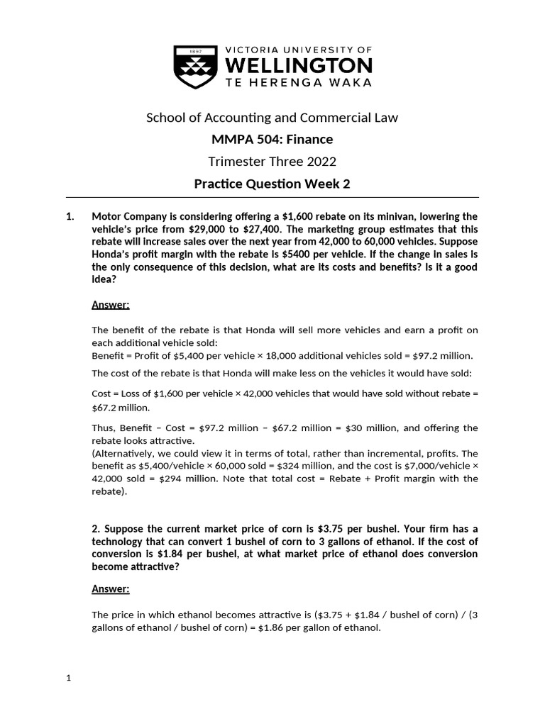 MMPA 504 Practice Questions and Solutions - Week 2 STD | PDF