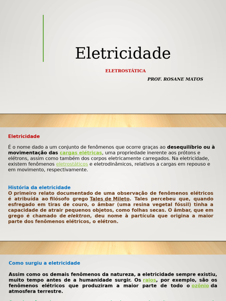 Física - 2024 - Eletricidade I - Eletrostática ( | PDF
