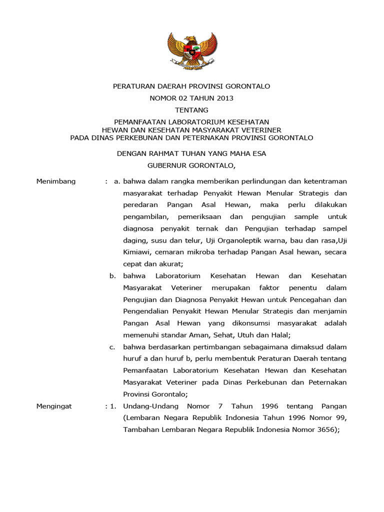 Perda Nomor 2 2013 | PDF