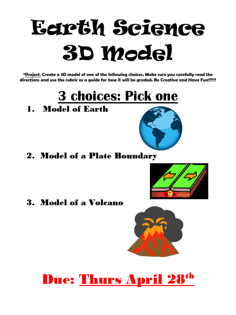 3D Model Science Project | PDF | Volcano | Plate Tectonics
