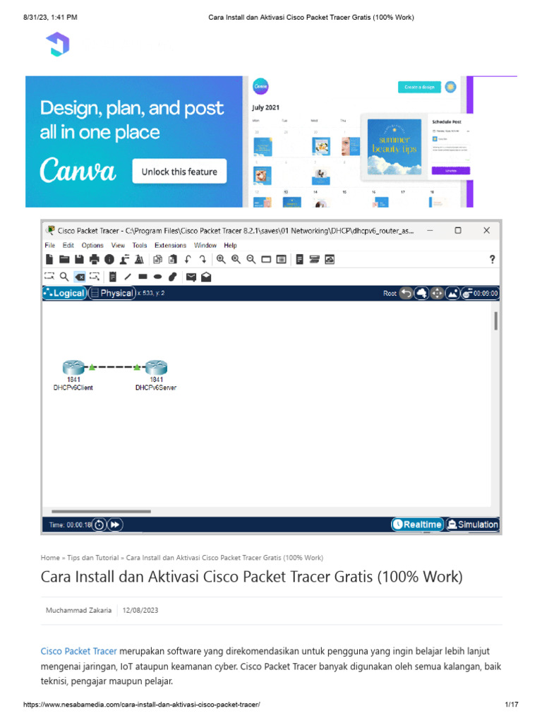 Cara Install dan Aktivasi Cisco Packet Tracer Gratis (100% Work) | PDF Cara Install dan Aktivasi Cisco Packet Tracer Gratis (100% Work) | PDF