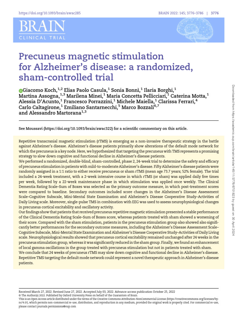 TMS Alzheimer | PDF
