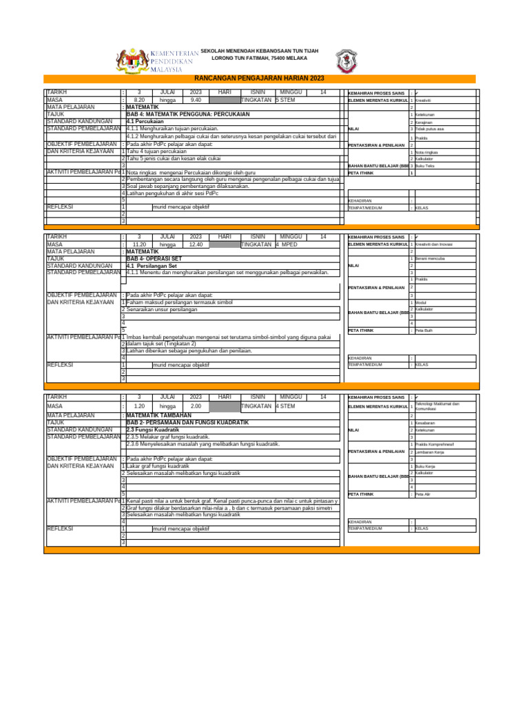 RPH Minggu 14 - Isnin | PDF