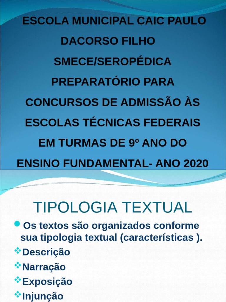 Tipologia Textual | PDF