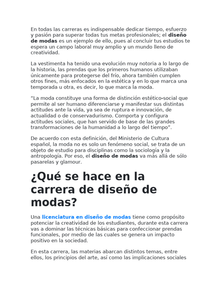 Diseño de Modas | PDF