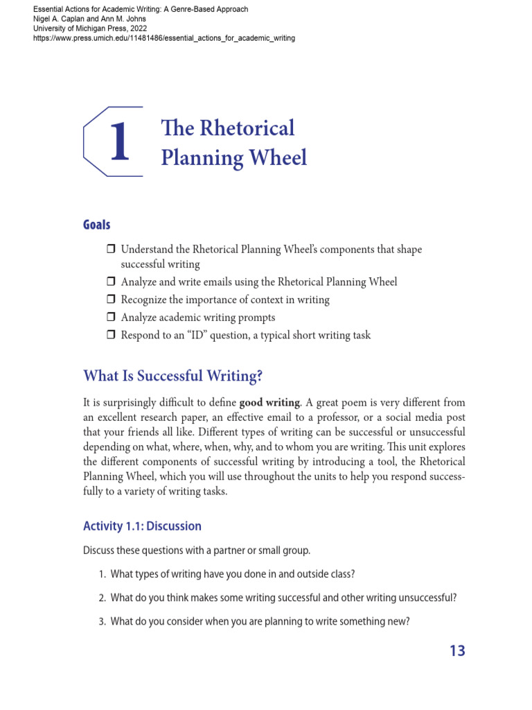 Unit1 Rhetorical Planning Wheel | PDF