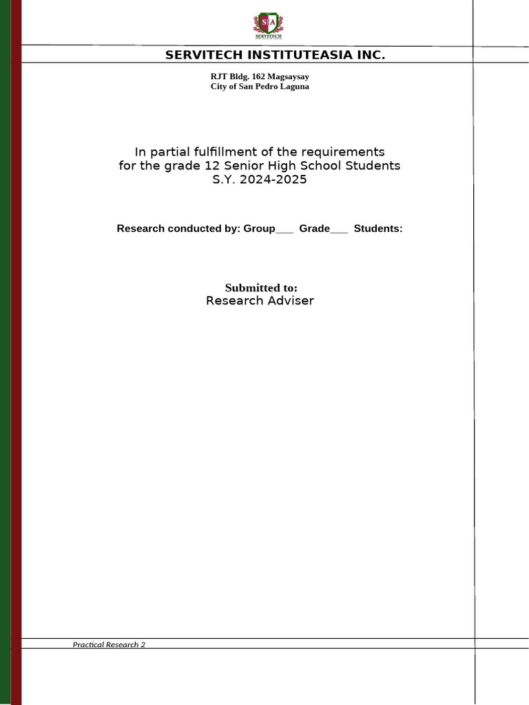 PR2 TEMPLATE - INDIVIDUAL ACTIVITY | PDF