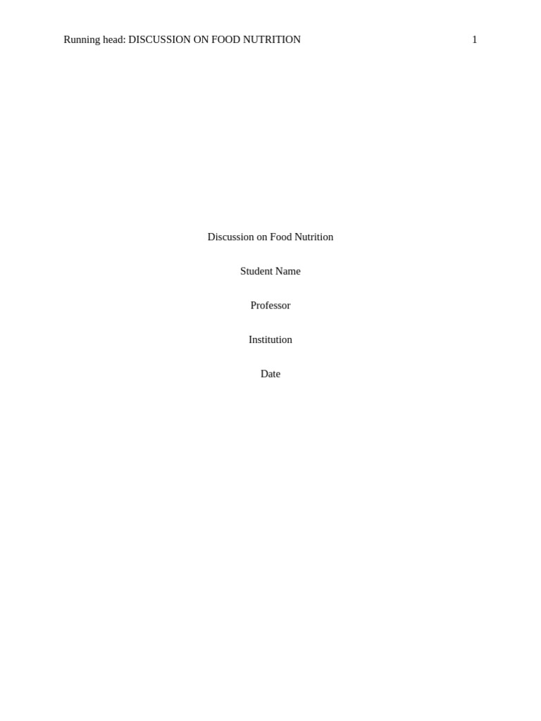 Food Discussion | PDF