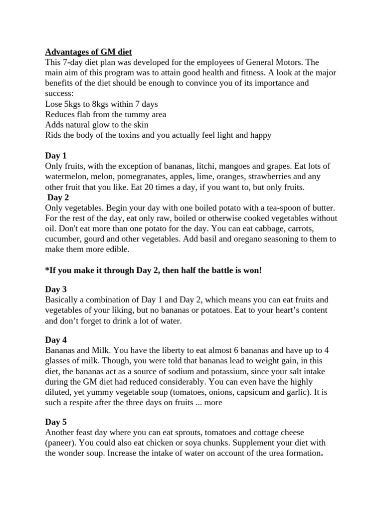7 Day Diet Plan 3 Pdf