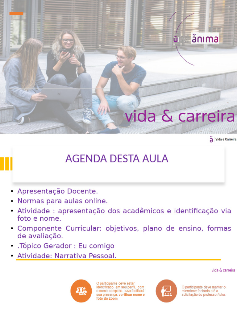 Aula 1 - Vida e Carreira - 28-02-2024 | PDF