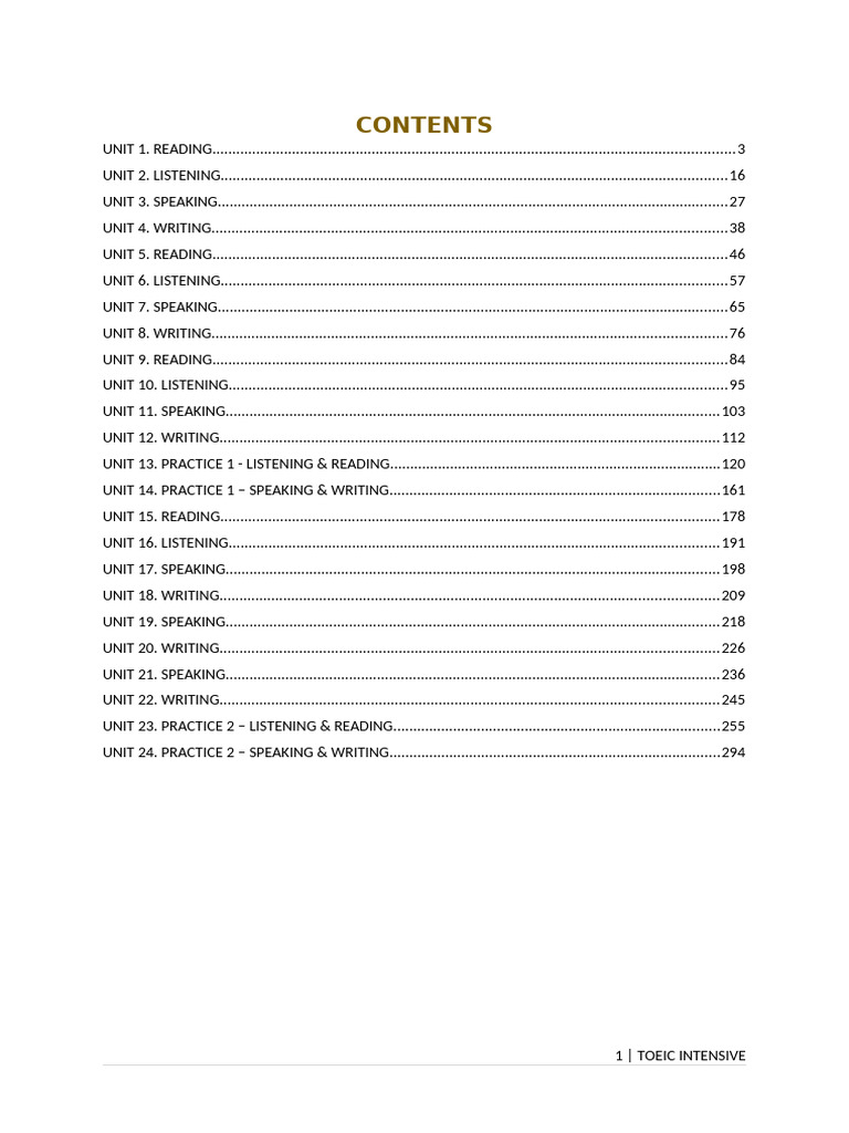 Full Giáo Trình - Toeic Intensive | PDF