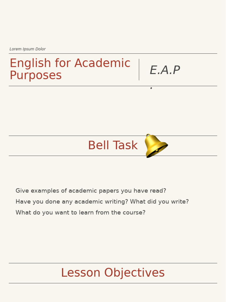 EAP 1 - Introduction | PDF