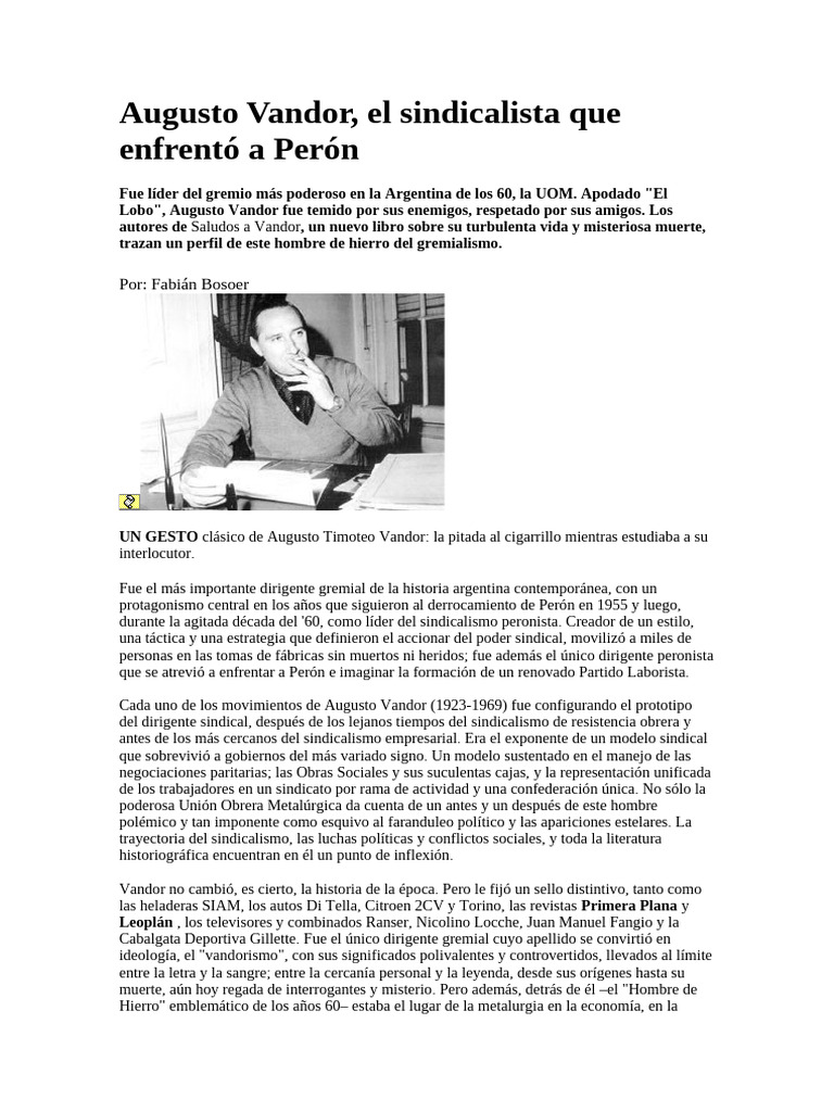 Augusto Vandor | PDF