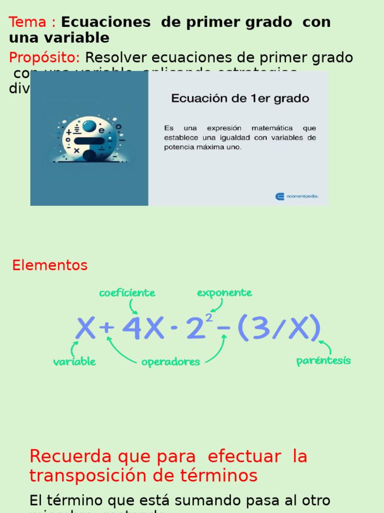 ecuaciones ppt | PDF