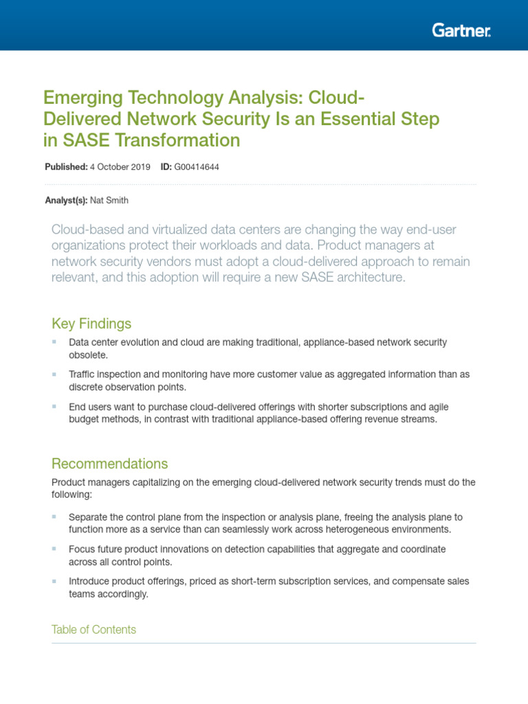 【08】Cloud Delivered Network Security Is an Essential Step in SASE Transformation | PDF | Cloud ...
