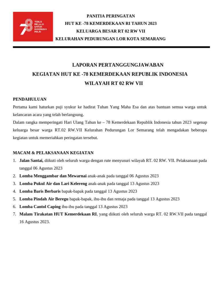 LPJ Hut Ri 78 2023 | PDF