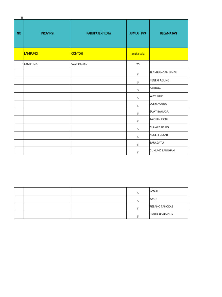 Rekap Bpjs Kesehatan Skrining Kesehatan Way Kanan | PDF