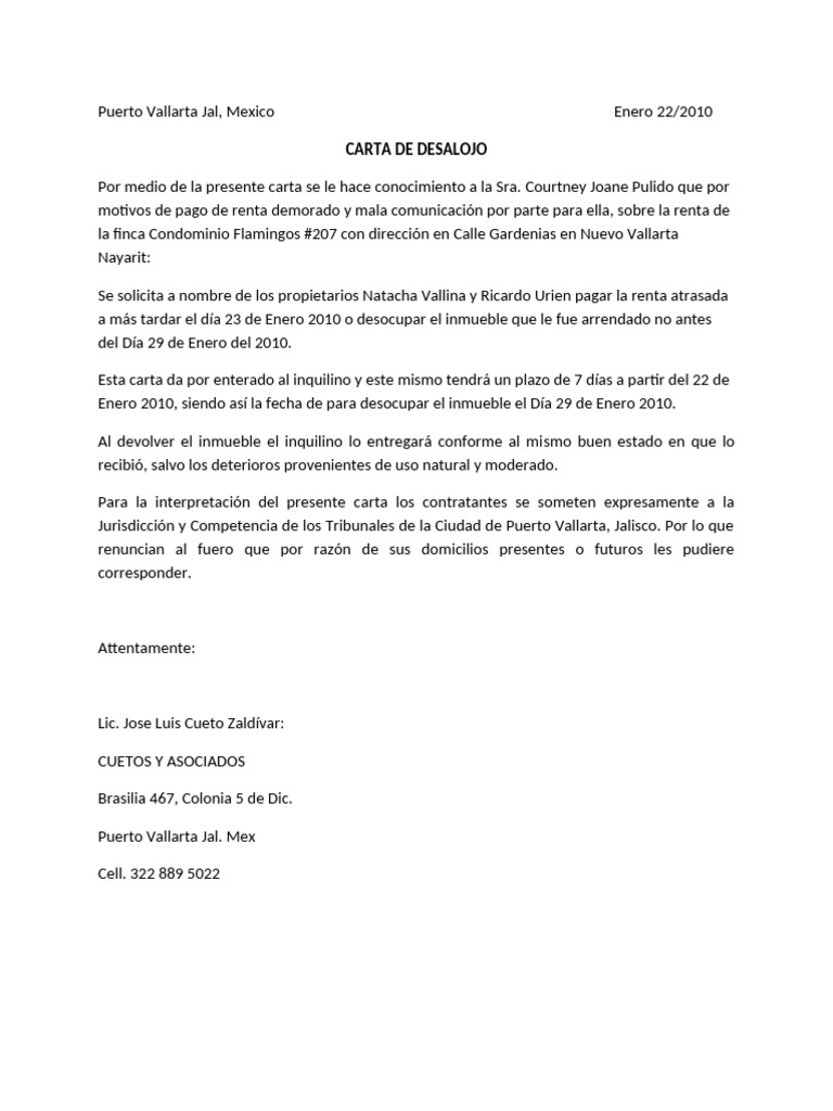 Carta Despojo | PDF