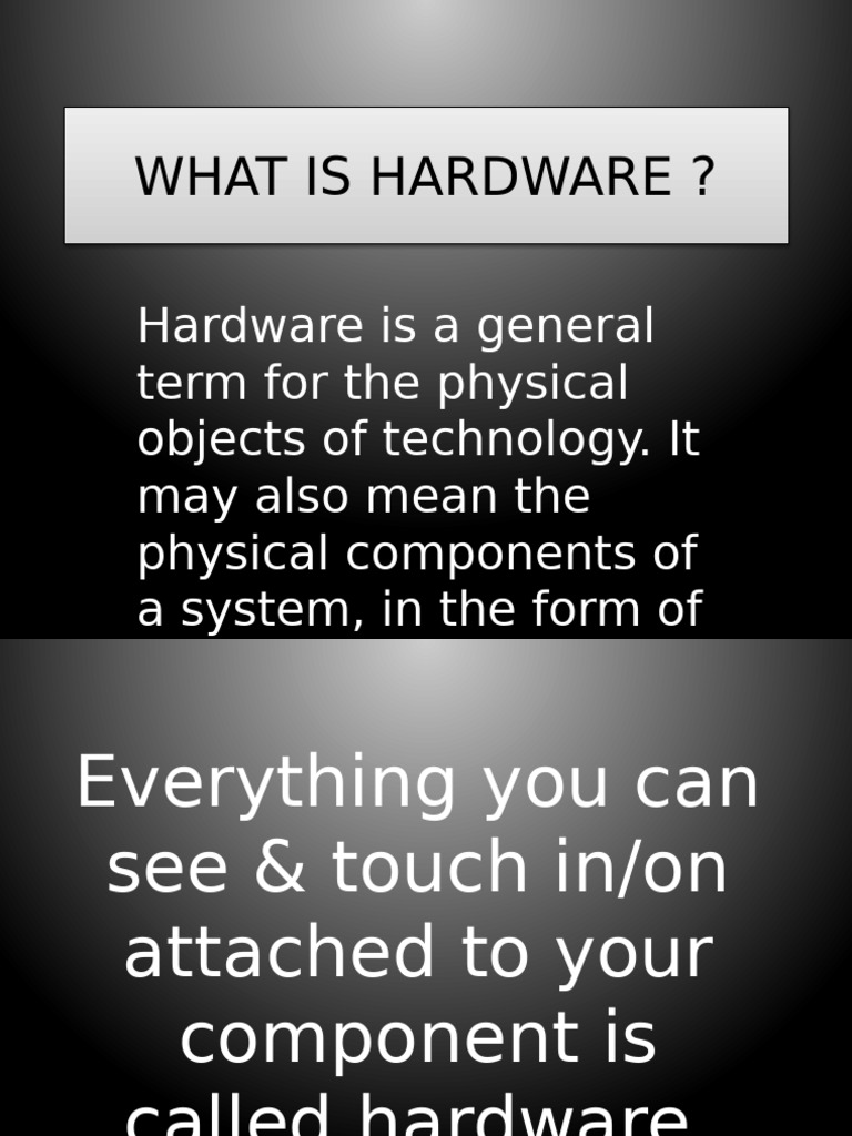 What Is Hardware | PDF