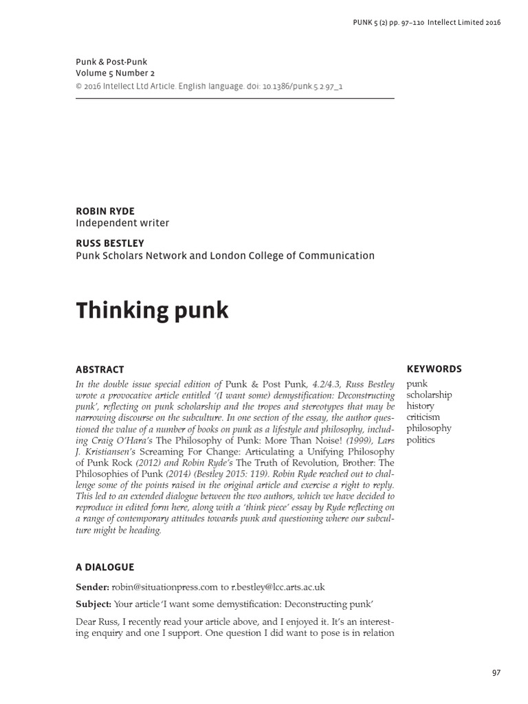 Thinking Punk | PDF