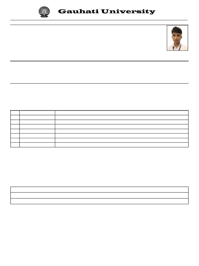 Personal Details: SL Paper Code Paper Name | PDF